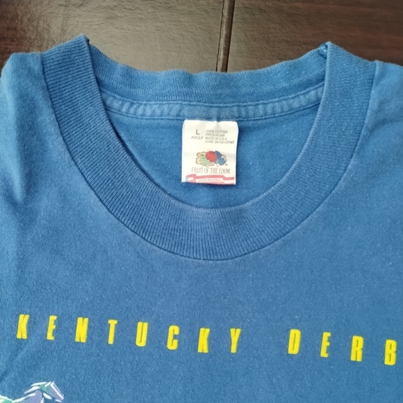 Shirts | Vintage Tshirt Kentucky Derby Faded Blue 9s | Poshmark